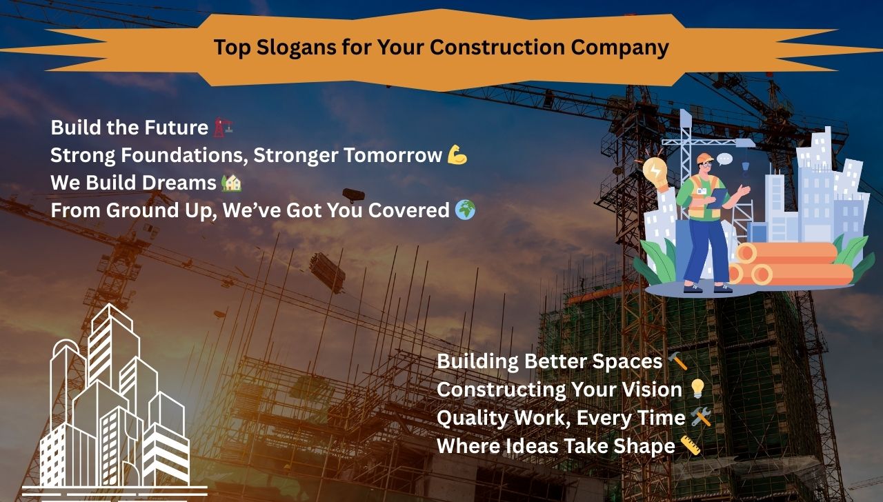 Top 50 Catchy Slogans for Construction Companies - Search Fleek