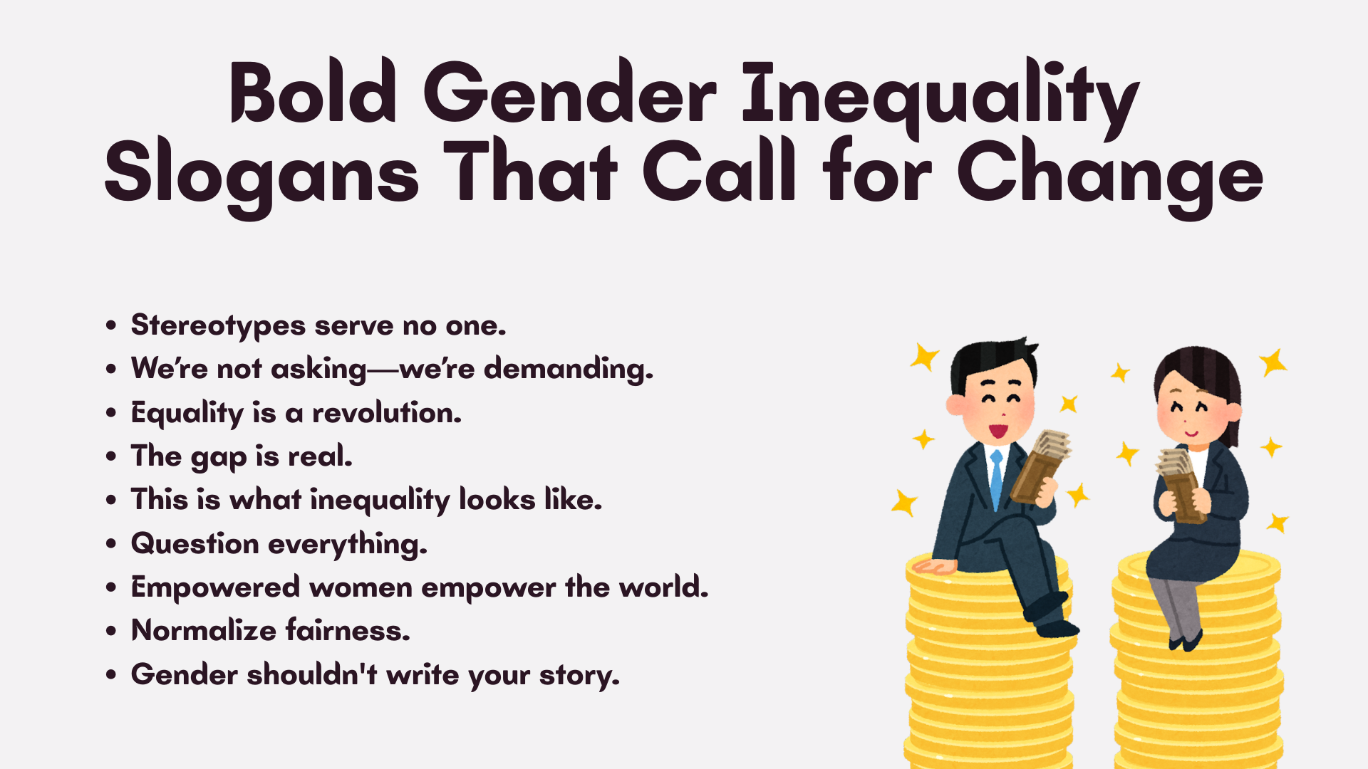 200+ Gender Equality Slogans That Demand Equal Rights - Search Fleek