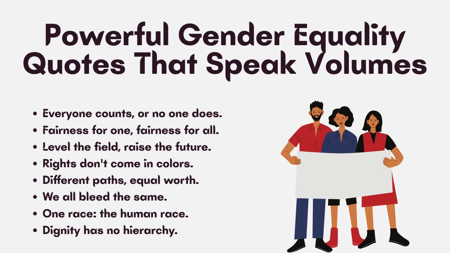 200+ Gender Equality Slogans That Demand Equal Rights - Search Fleek