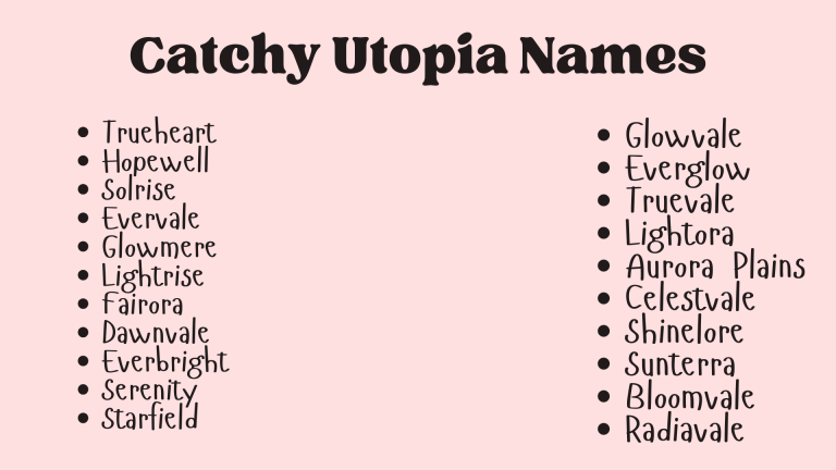 446+ Utopia Names to Bring Your Vision to Life - Search Fleek